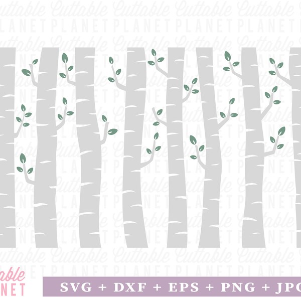 Birch Tree Svg - Etsy