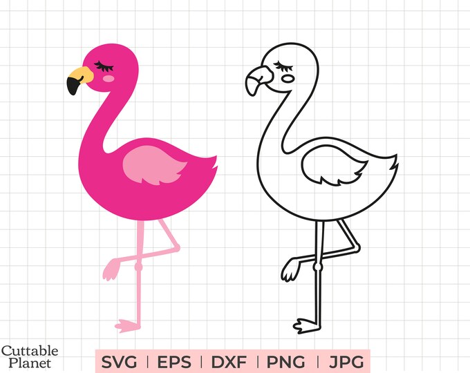 FLAMINGO BUNDLE SVG, Flamingo Clipart, Flamingo Svg, Flamingo Flower ...