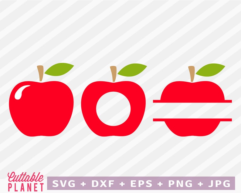 Apple Svg Dxf Eps Png Jpg Apple Clip Art | Etsy