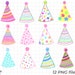 Watercolor Party Hats Png Transparent Background, Instant Download ...