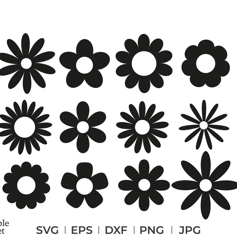 White Daisy Svg - Etsy