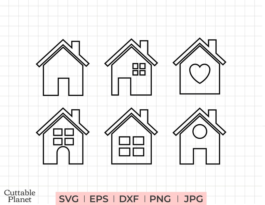 House Outline Svg, House Outline Png, House Svg, Dxf, Eps, Jpg, House ...