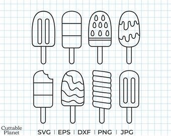 Popsicle Outline Svg Png Dxf - Etsy