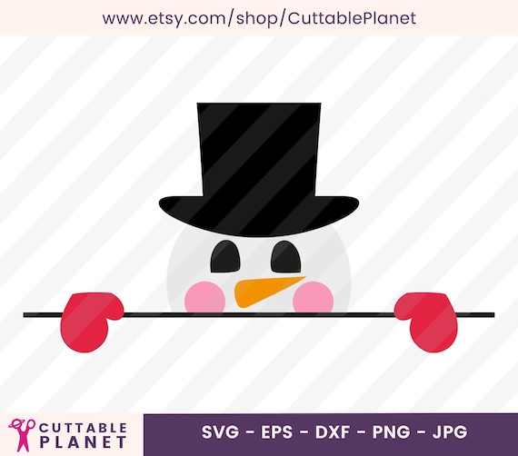 Peek-a-boo Snowman Svg Dxf Eps Png Jpg Cute Snowm | Etsy