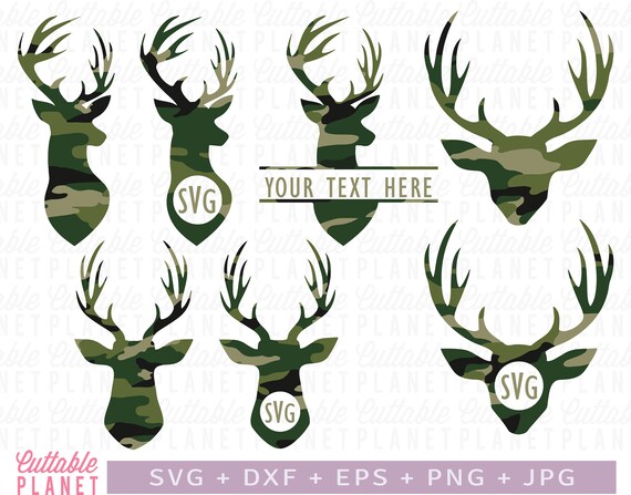 Camo Deer Svg Dxf Eps Png Jpg Camo Deer Clipart Camo - Etsy