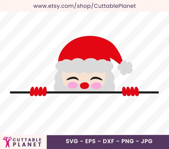 Peek-a-boo Santa Svg Dxf Eps Png Jpg Santa Clip Art | Etsy