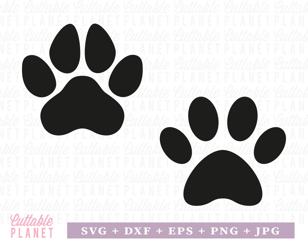 Paw Prints Svg Dog Paw Svg Dow Paw Png Cat Paw Print Svg - Etsy
