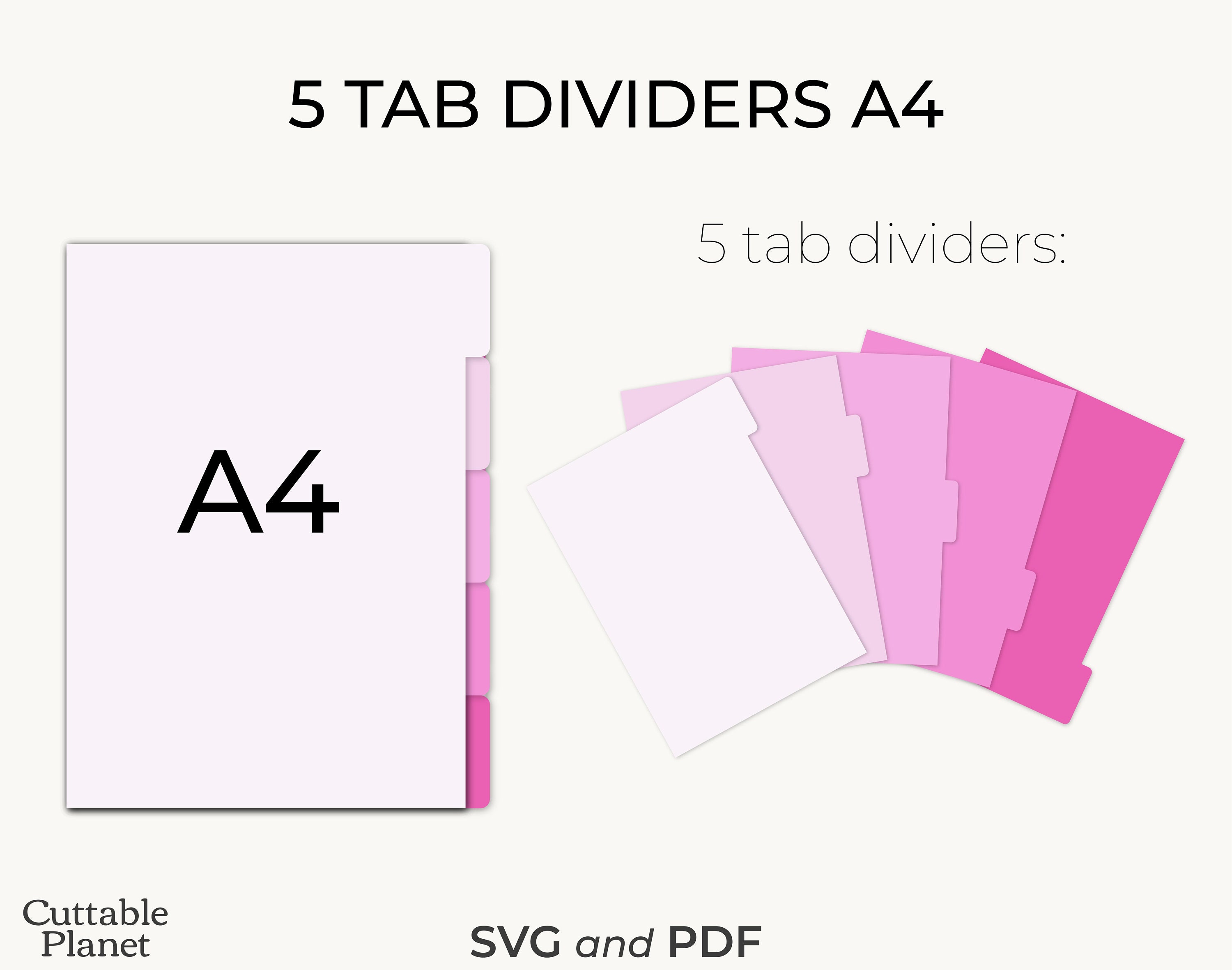 10 Tab Write On Dividers Clipart