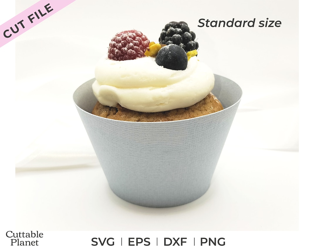 Cupcake Wrapper Template Svg, Dxf, Eps, Png, Printable Cupcake Wrapper ...