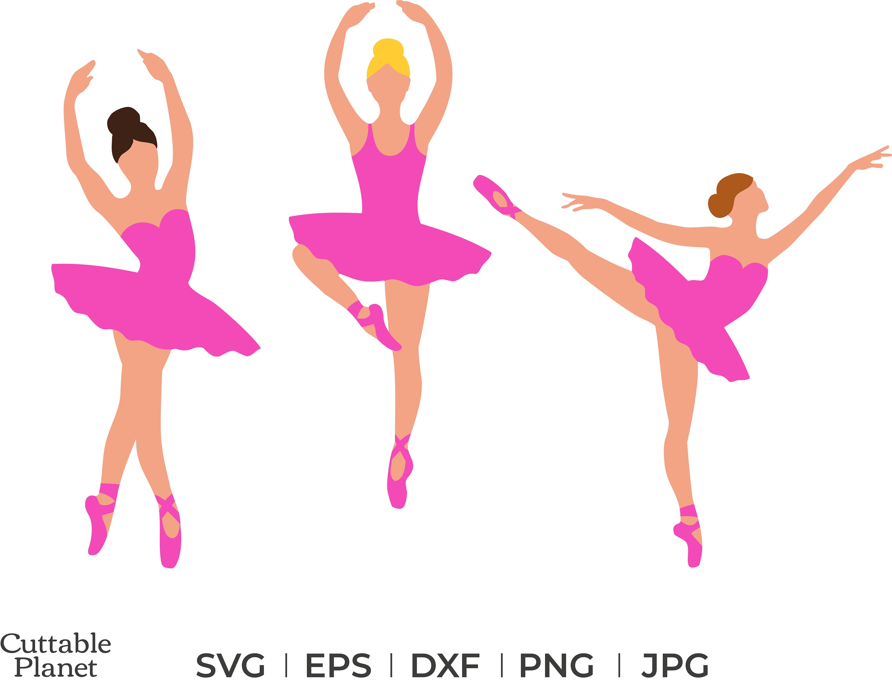 Ballet Dancer Silhouette Pink