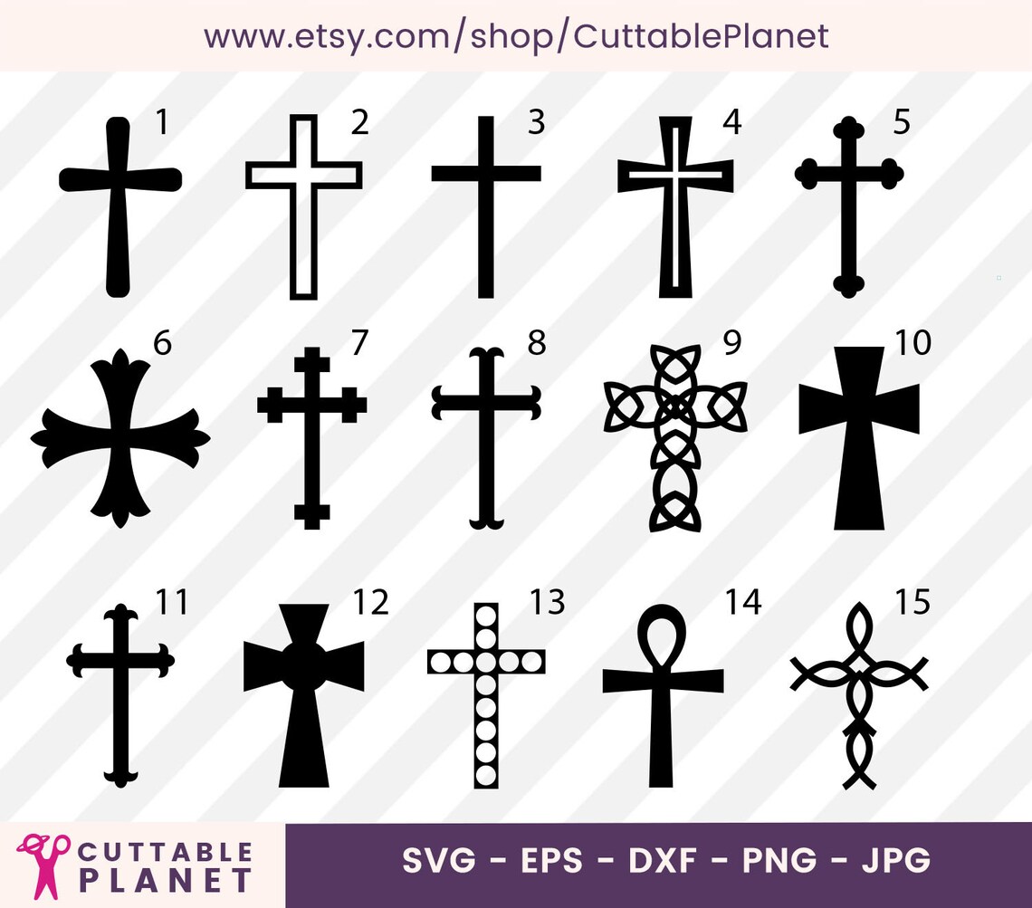 Cross Svg Dxf Eps Pngjpg Crosses Clip Art Instant - Etsy