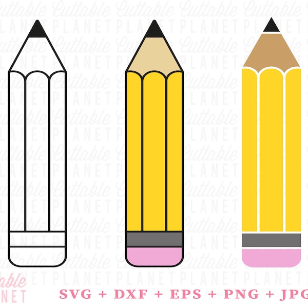 Pencil Outline Svg - Etsy
