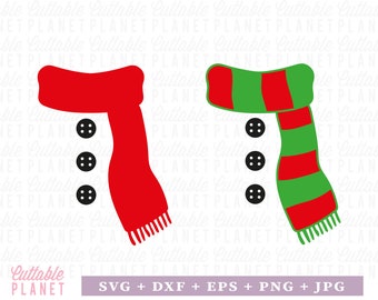 Scarf Snowman Svg - Etsy