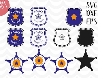 Police Badge Svg - Etsy