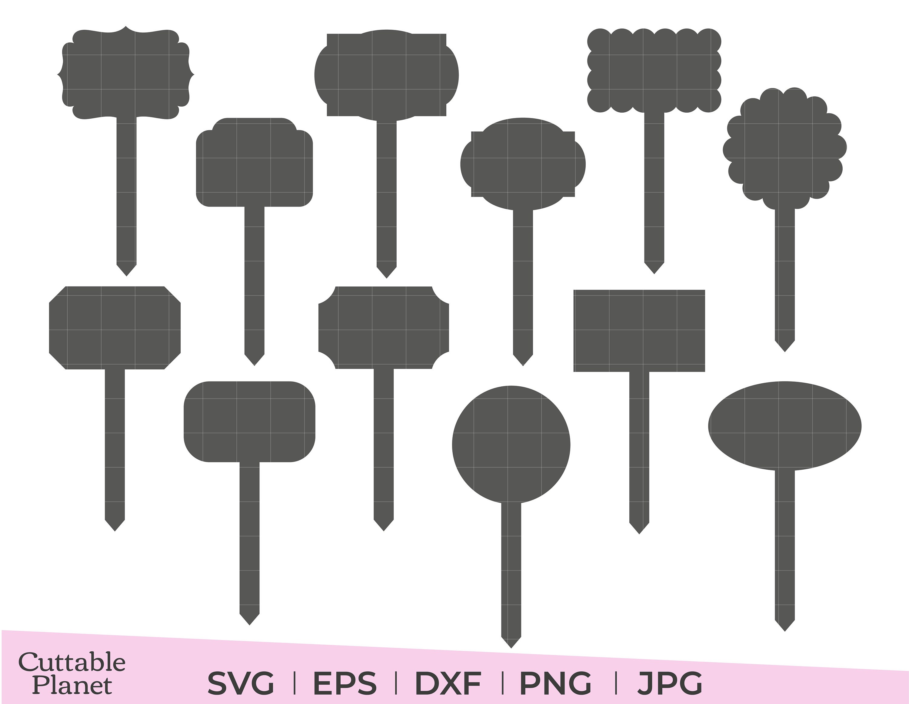 Garden Stakes Svg Files, Dxf, Eps, Png, Garden Stakes Laser Files ...