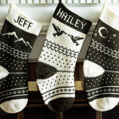 The Forest Fair Isle Stocking Crochet Pattern | Etsy