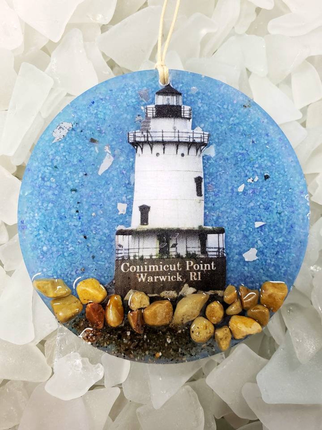 Conimicut Point Lighthouse Suncatcher Ornament Warwick Rhode Island RI - Etsy