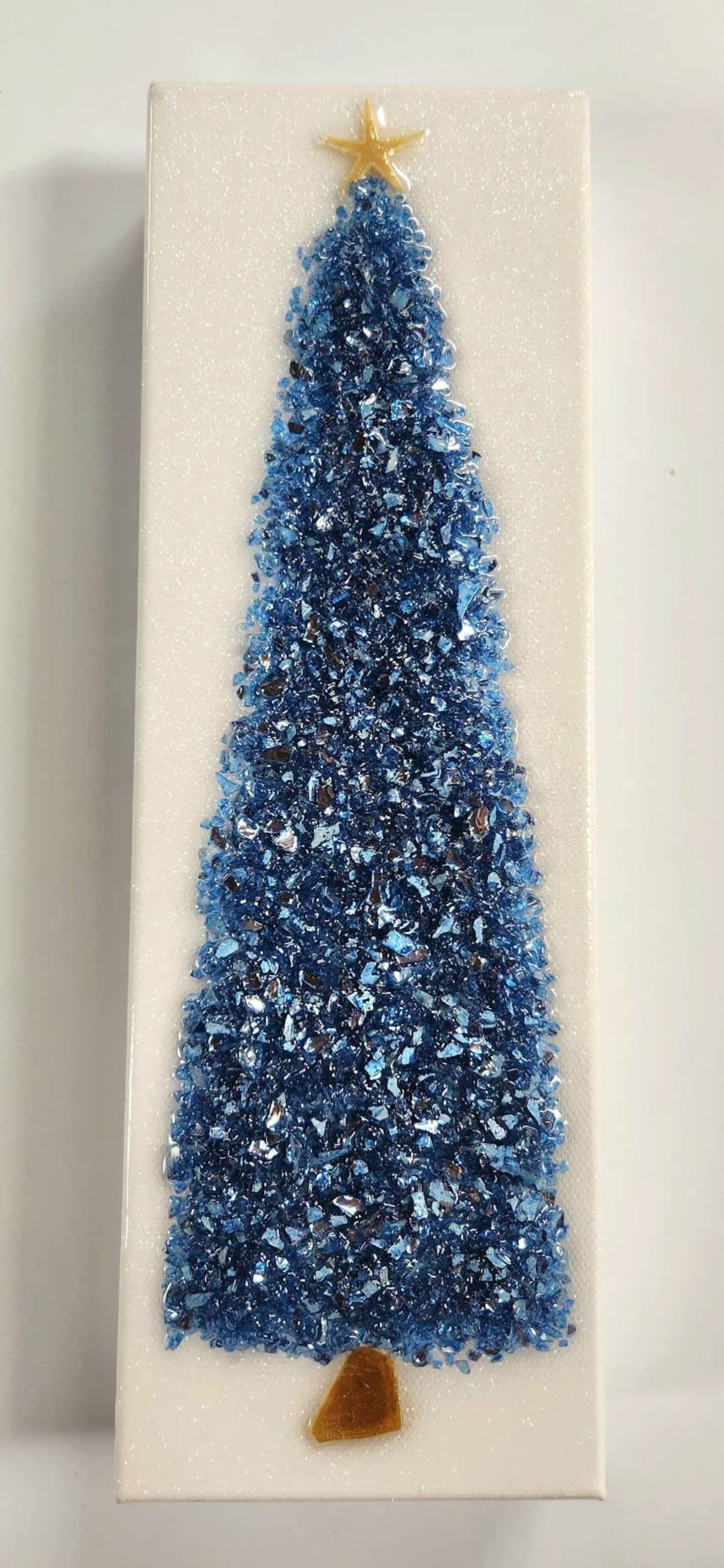 Crushed Glass Christmas Tree Sea Glass and Starfish - Etsy