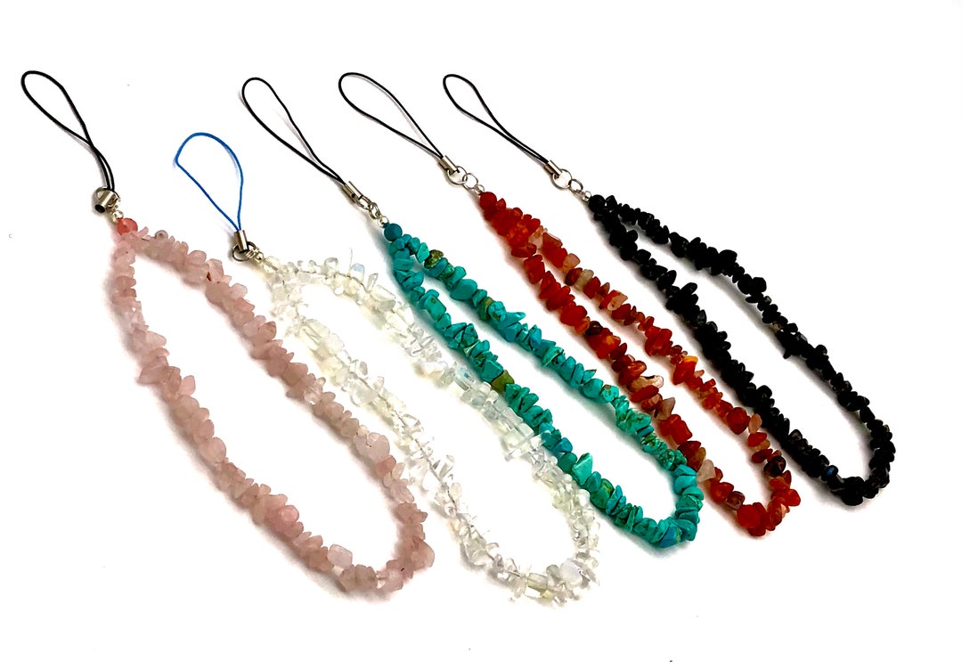Crystal Phone Charm Healing Crystals Phone Strap Gemstone Phone String ...