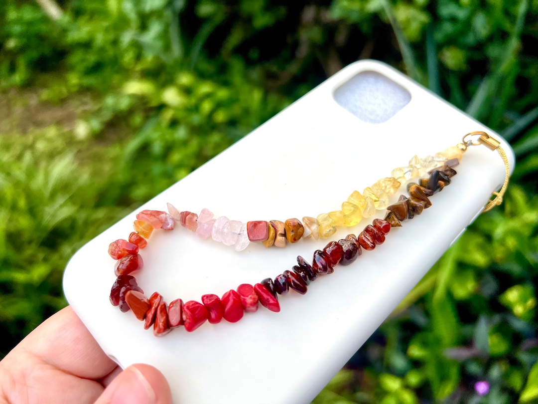 Tigers Eye Phone Wrist Strap, Crystal Phone Charm, Gemstone Phone Strap ...