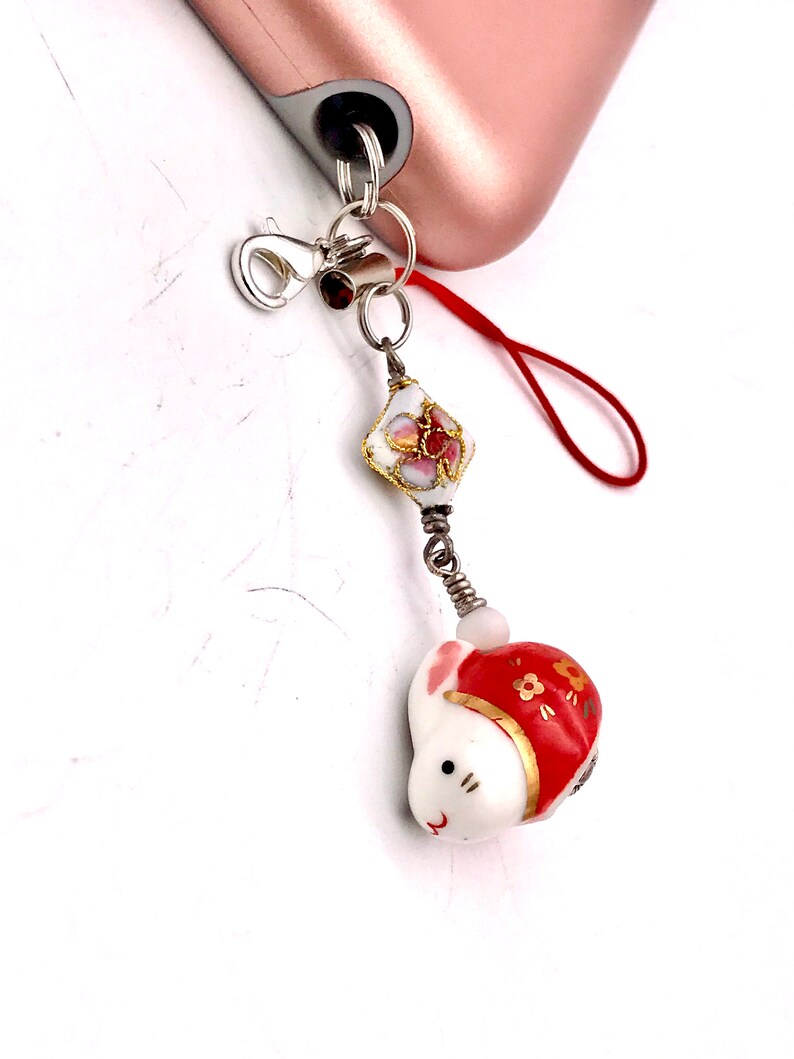 Kawaii bunny phone charm cute bunny phone plug kawaii rabbit | Etsy