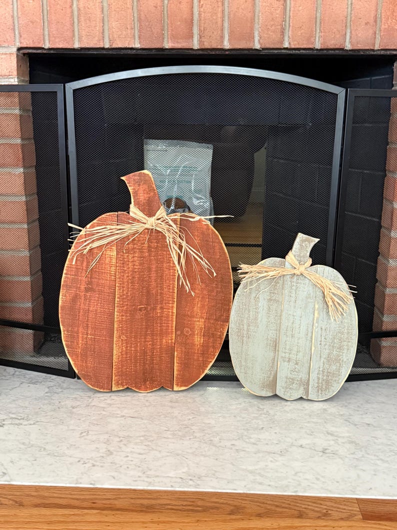 Rustic Cedar Pumpkin Bundle-vintage Fall Porch Decor, Autumn Accents ...