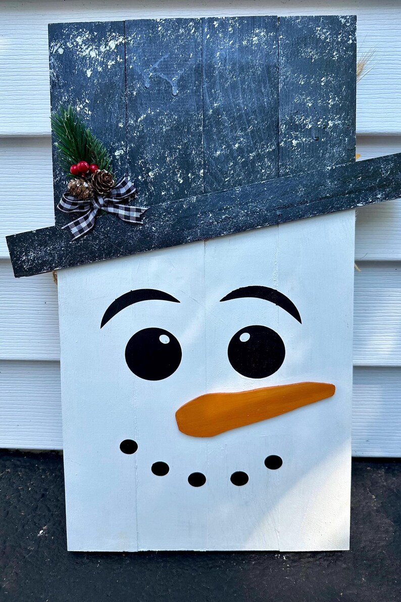 Front Porch Sign, Reversible Scarecrow & Snowman Perfect for Fall and ...