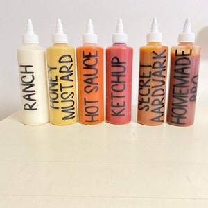 Custom Sauce Bottle Labels Dressing Bottle Labels Vinyl Labels ...