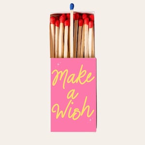 Make a Wish Matchbox Custom Birthday Party Favor, Cake Topper Match Box ...