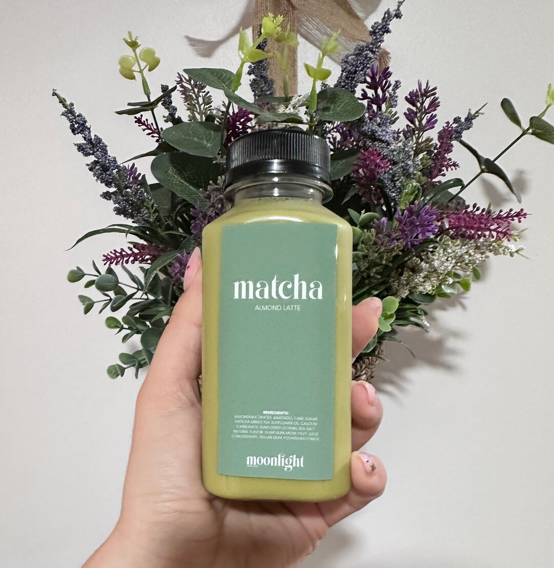 Custom Juice, Coffee or Matcha Labels Juice Labels Custom Beverage ...