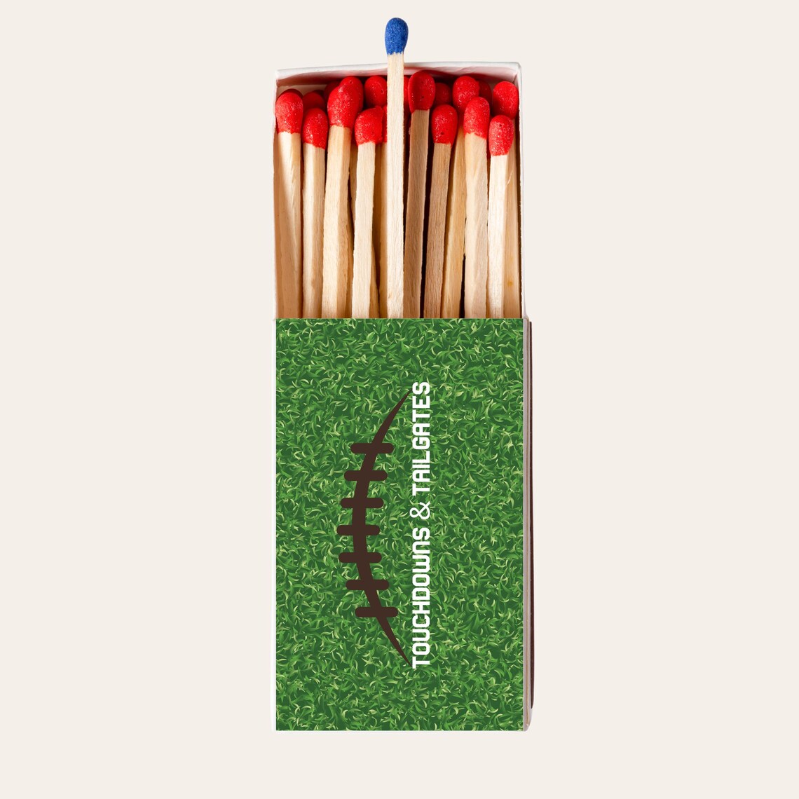 Touchdowns & Tailgates Football Matchboxes Custom Party Favors ...
