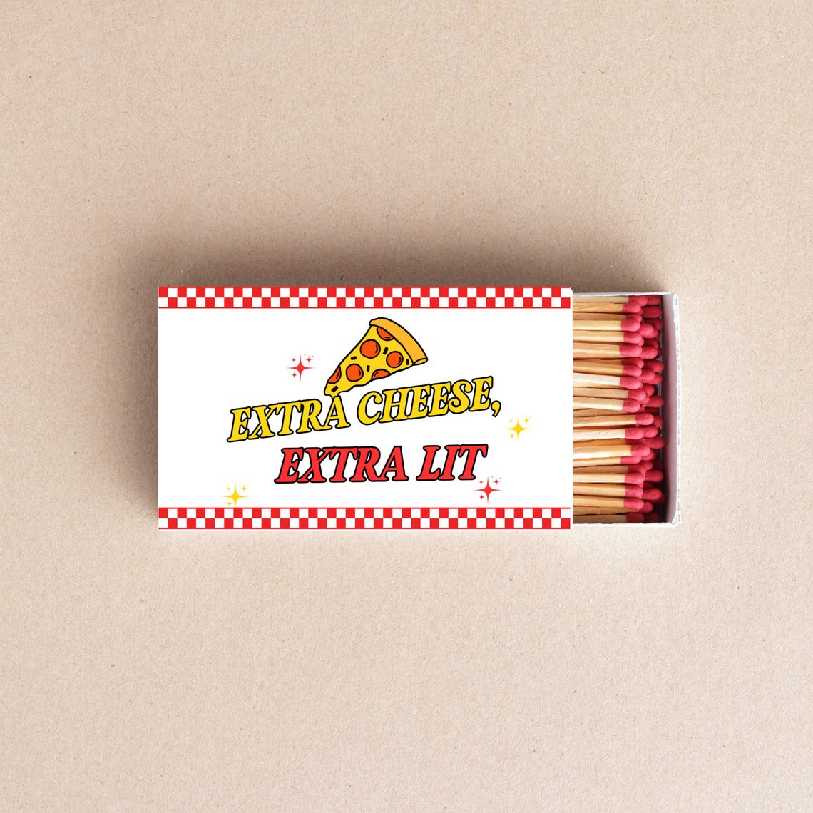 Extra Cheese, Extra Lit Matchboxes Funny Pizza Party Favors ...