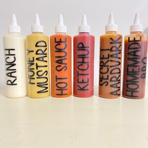 Custom Sauce Bottle Labels Dressing Bottle Labels Vinyl - Etsy