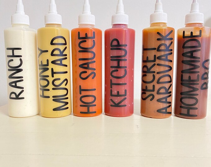 Custom Sauce Bottle Labels Dressing Bottle Labels Vinyl - Etsy
