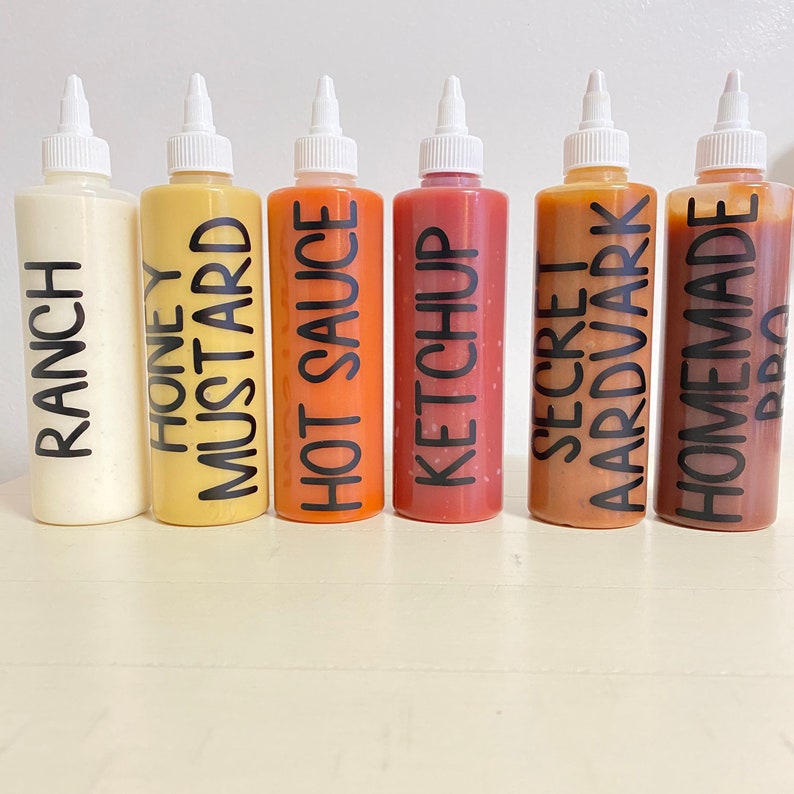 Custom Sauce Bottle Labels Dressing Bottle Labels Vinyl - Etsy