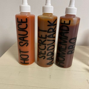 Custom Sauce Bottle Labels Dressing Bottle Labels Vinyl Labels ...