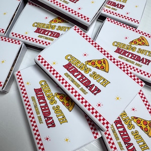 Extra Cheese, Extra Lit Matchboxes Funny Pizza Party Favors ...