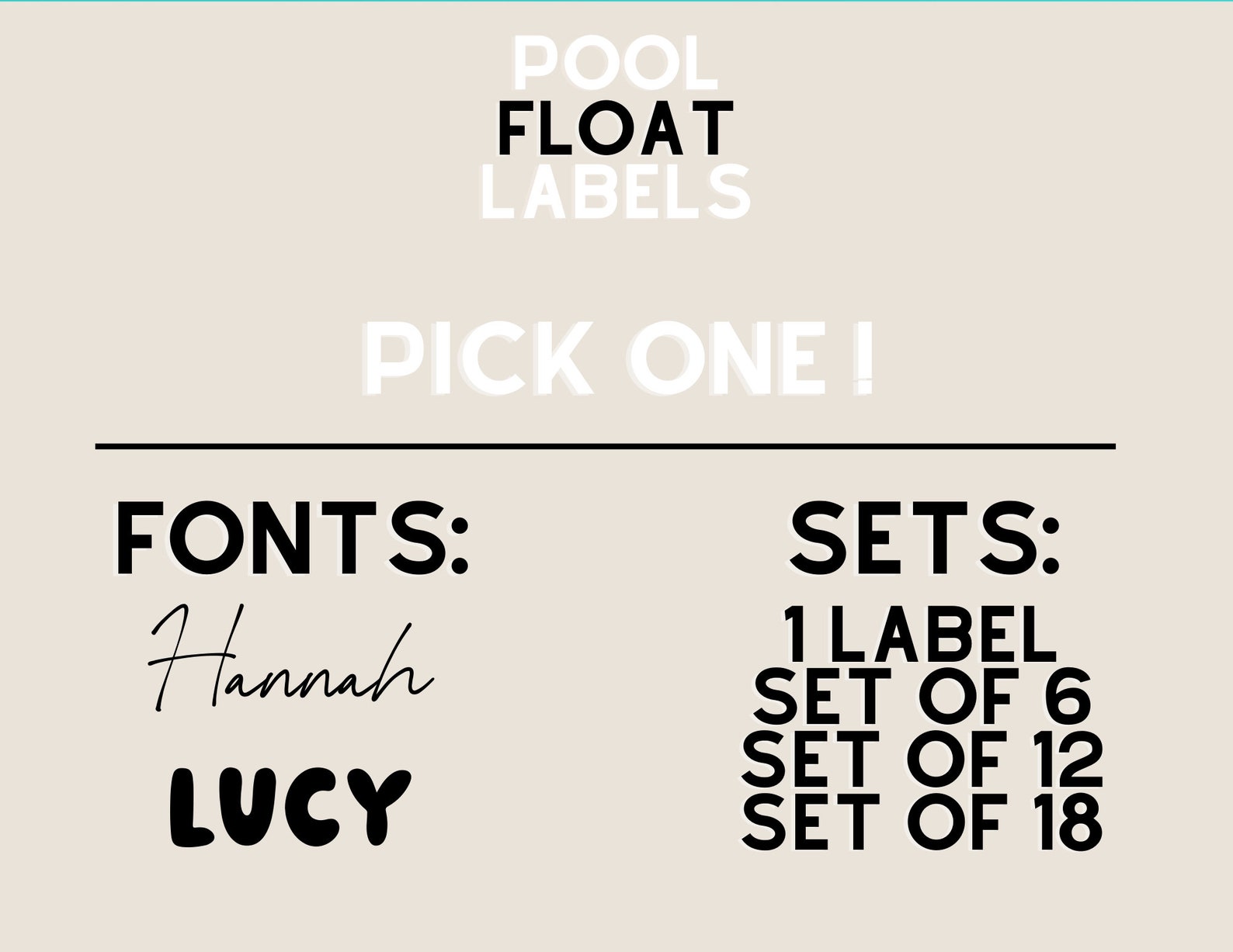 Pool Float Labels Pool Float Decal Summer Labels Bridal - Etsy