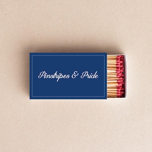 New York Matchboxes Elegant Navy Wedding & Party Favors Custom Matchbox ...