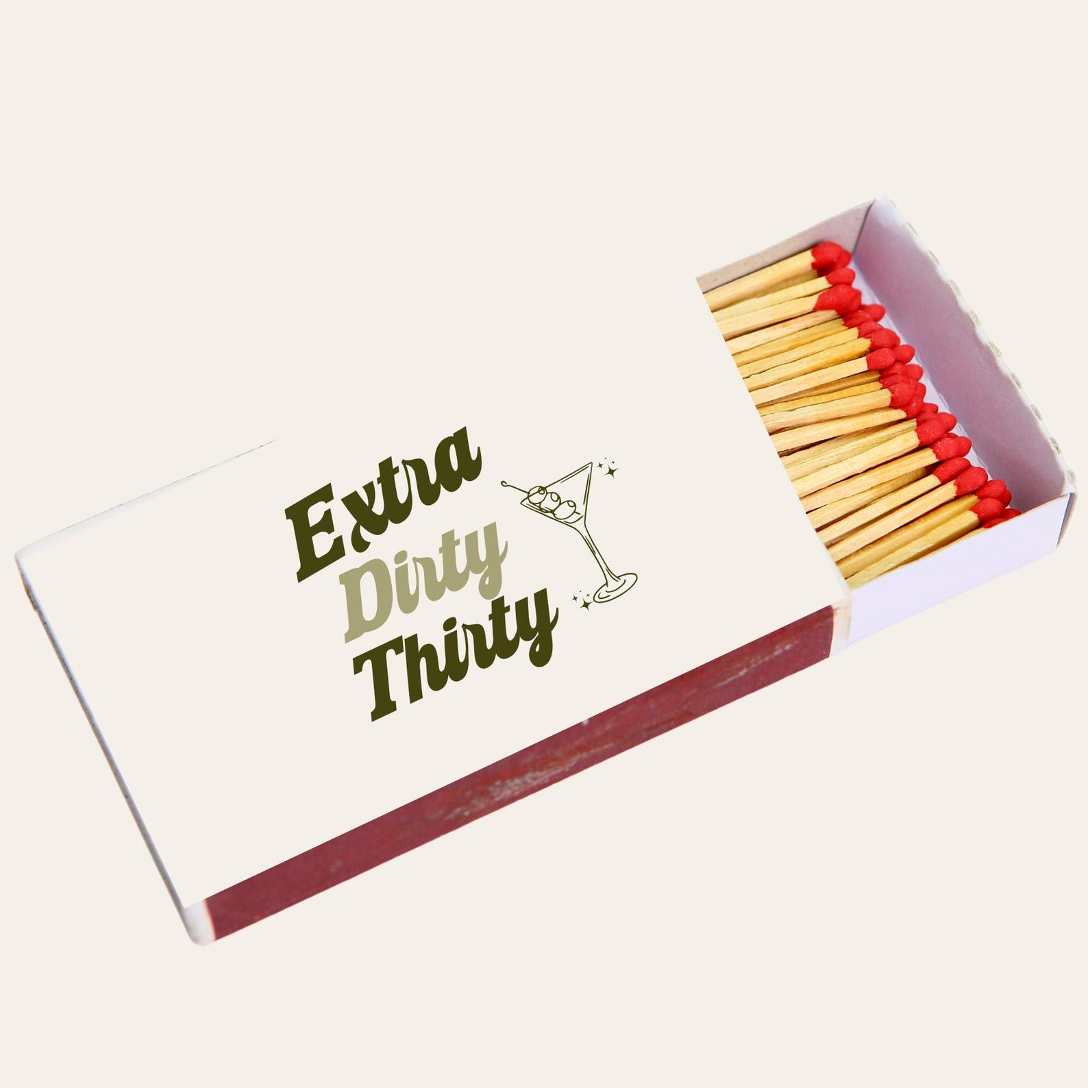 Extra Dirty Thirty Matchboxes 30th Birthday Party Favor, Martini Theme ...