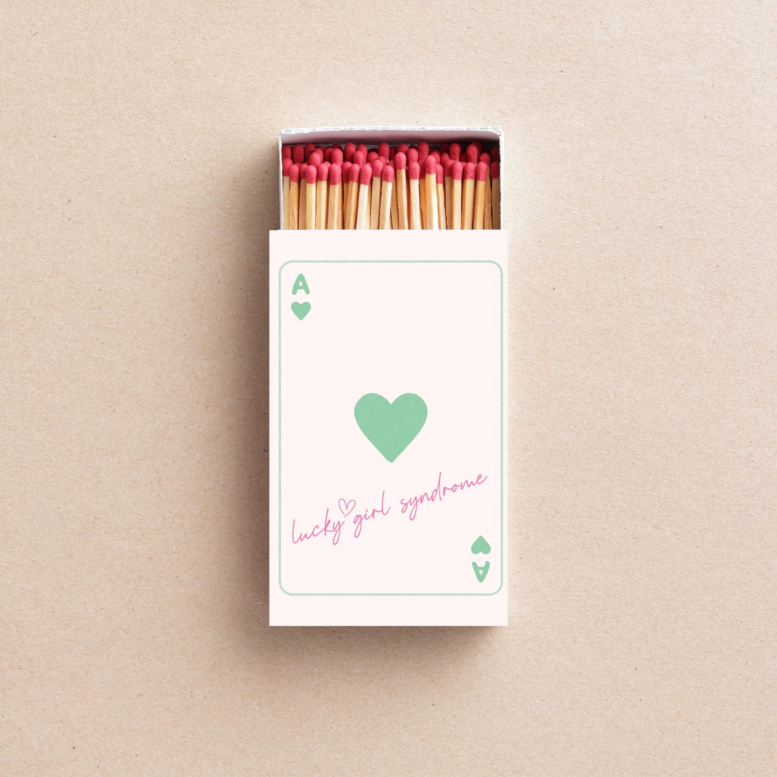 Lucky Girl Syndrome Matchboxes Cute Ace of Hearts Favor Custom Wedding ...
