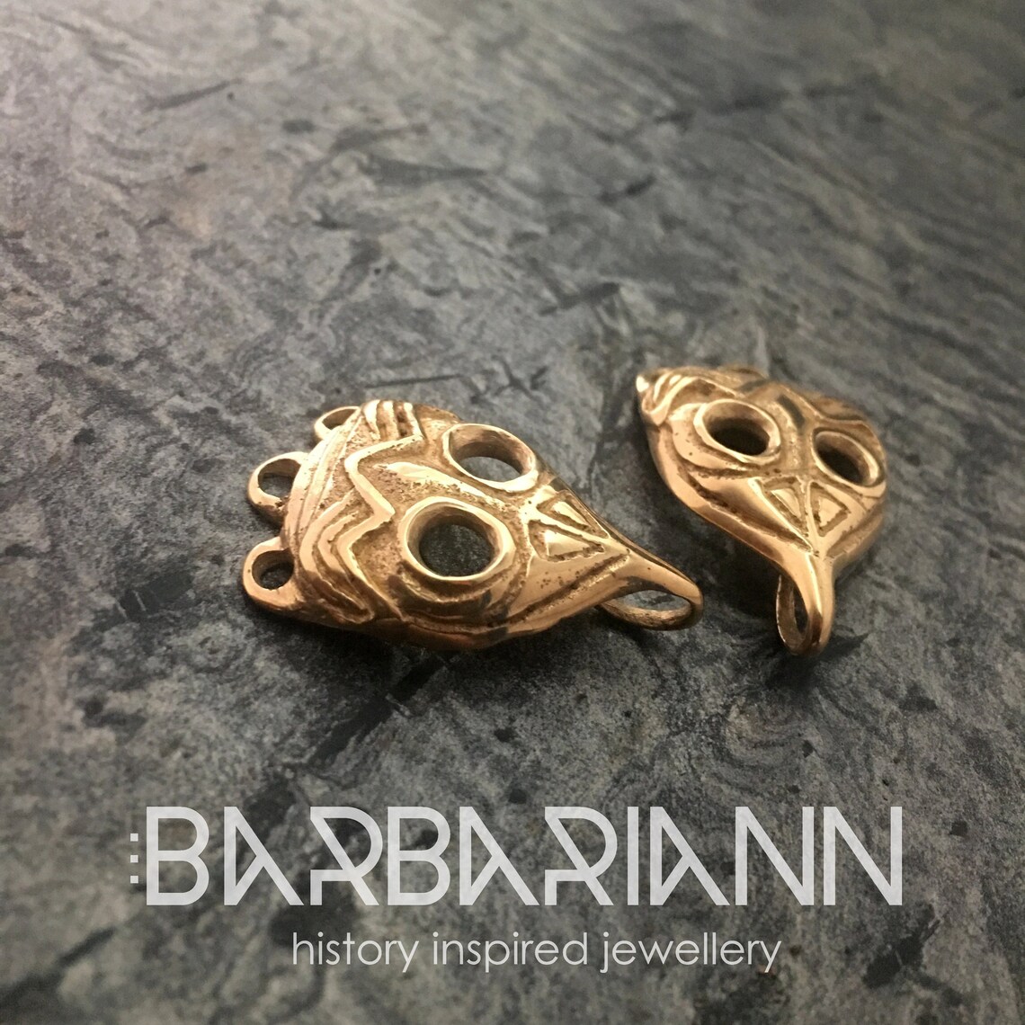Set of Bronze Viking Clasps for Leg Wraps - Reproduction of a Grave ...