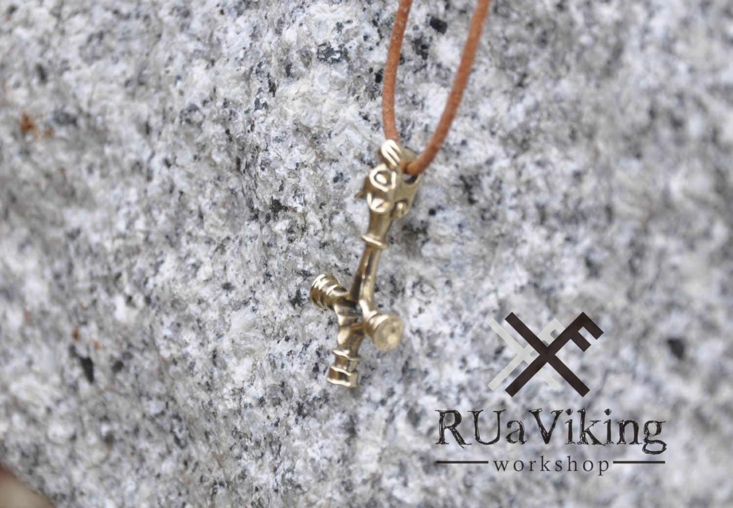 Wolf cross from Fossi, Iceland - bronze Viking Thor's hammer pendant ...