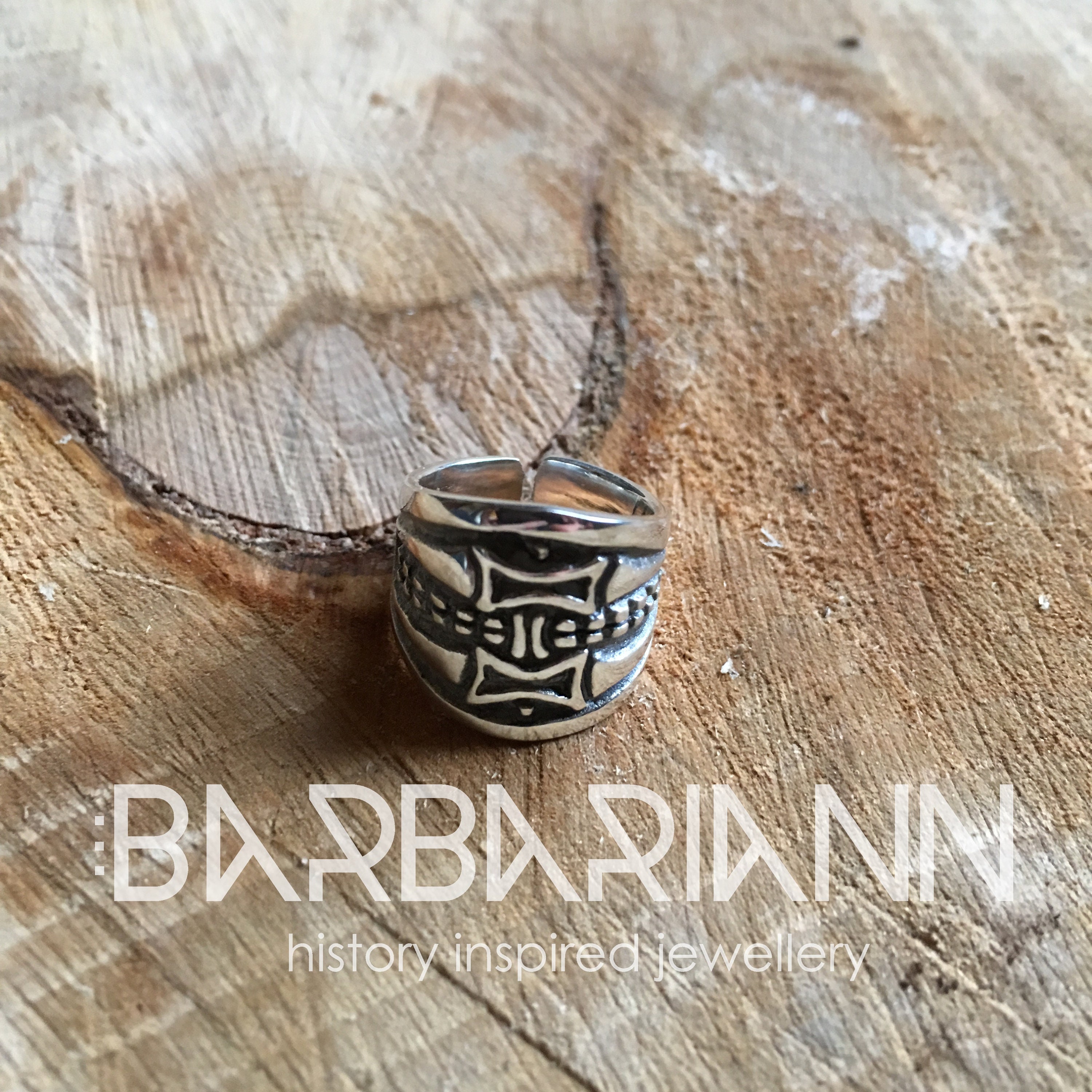 BURR - large open beard bead - 12 mm and more inner diameter - beard ...