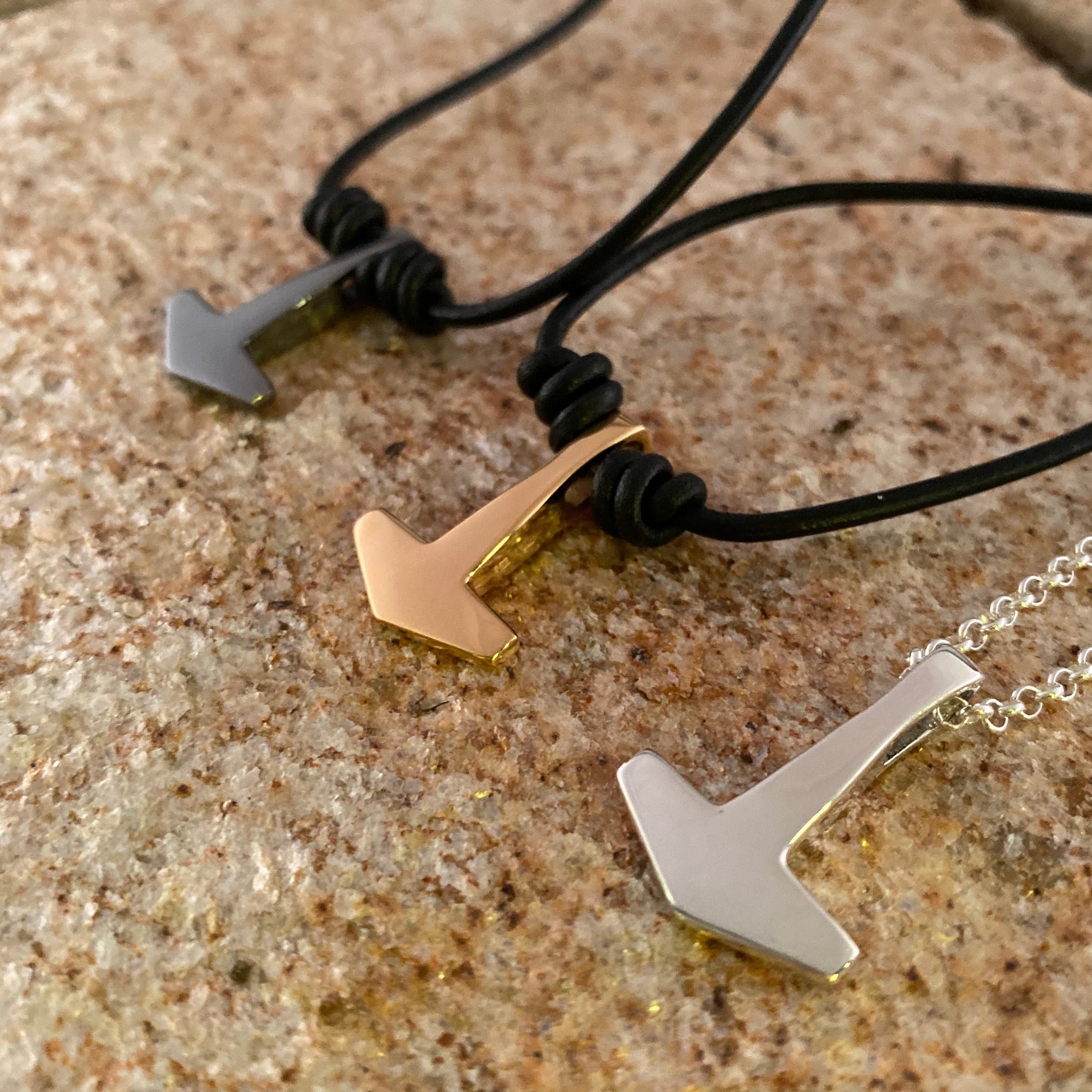 Solid 14k gold Thor's hammer pendant from REPTON - Ivar the Boneless ...