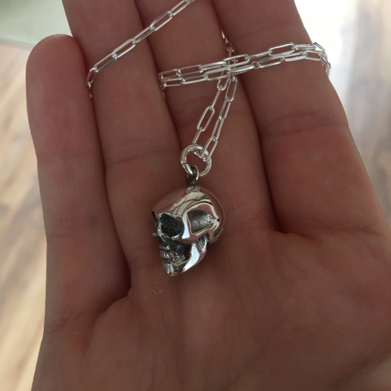 Etsy skull necklace store