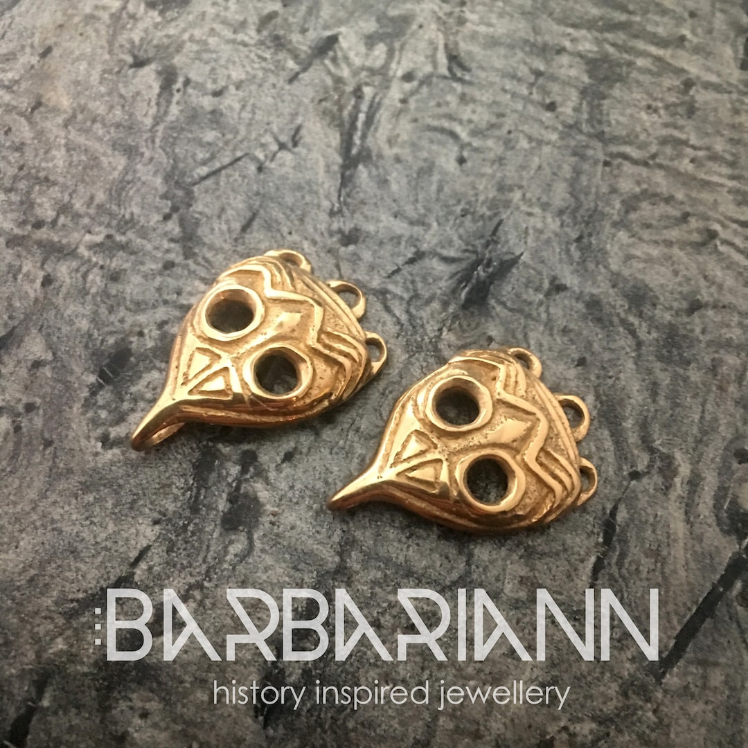 Set of Bronze Viking Clasps for Leg Wraps - Reproduction of a Grave ...