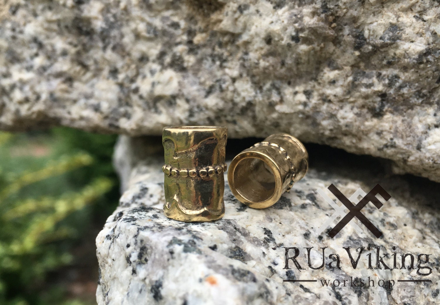 BURR - large open beard bead - 12 mm and more inner diameter - beard ...