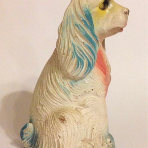 Vintage Chalkware Spaniel Dog - Etsy