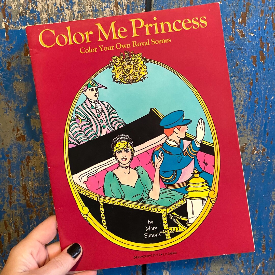 Vintage 1982 Color Me Princess Coloring Book - Etsy